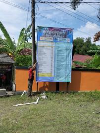 Pemasangan Banner Laporan Pertanggungjawaban Realisasi APBKal 20